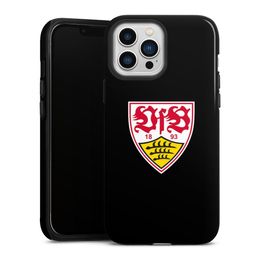 DeinDesign iPhone 13 Pro Max Handy Panzer Handyh&uuml;lle robuste Outdoor H&uuml;lle Schutzh&uuml;lle gl&auml;nzend Vfb Stuttgart Coat Of Arms Official Licensed Product Tough Case