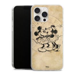DeinDesign iPhone 15 Pro Max Handy Silikon H&uuml;lle Case transparent Handyh&uuml;lle Minnie Mouse Vintage Mickey Mouse Silikon Case