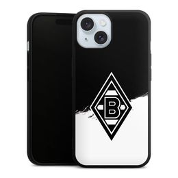 DeinDesign iPhone 15 Handy Premium Silikon H&uuml;lle Handyh&uuml;lle schwarz Case Bmg Borussia M&ouml;nchengladbach Gladbach Silikon Premium Case