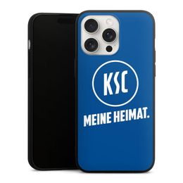 DeinDesign iPhone 15 Pro Max Handy Premium Silikon H&uuml;lle Handyh&uuml;lle schwarz Case Karlsruher Sc Statement Ksc Silikon Premium Case