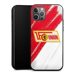 DeinDesign iPhone 12 Pro Handy Silikon H&uuml;lle Case schwarz Handyh&uuml;lle 1. Fc Union Berlin Logo Official Licensed Product