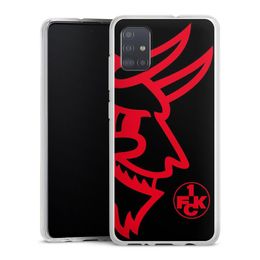DeinDesign Galaxy A51 Handy Silikon H&uuml;lle Case transparent Handyh&uuml;lle 1. Fc Kaiserslautern Logo Official Licensed Product Silikon Case