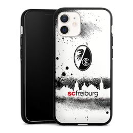 DeinDesign iPhone 12 mini Handy Silikon H&uuml;lle Case schwarz Handyh&uuml;lle Skyline Sc Freiburg Logo