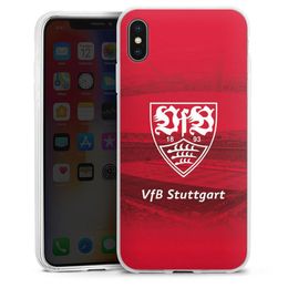 DeinDesign iPhone Xs Max Handy Silikon H&uuml;lle Case transparent Handyh&uuml;lle Stadium Official Licensed Product Vfb Stuttgart Silikon Case