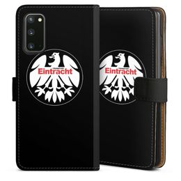 DeinDesign Galaxy S20 Handy Klapph&uuml;lle Handyh&uuml;lle aus Kunst Leder schwarz Flip Case Sge Eintracht Frankfurt Official Licensed Product Sideflip mit Lasche