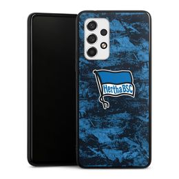 DeinDesign Galaxy A53 5G Handy Silikon H&uuml;lle Case schwarz Handyh&uuml;lle Hertha Bsc Flag Logo