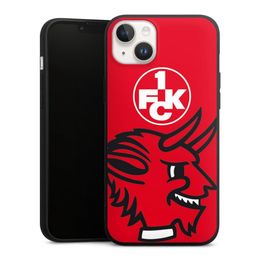 DeinDesign iPhone 14 Handy Premium Silikon H&uuml;lle Handyh&uuml;lle schwarz Case Devil 1. Fc Kaiserslautern 1. Fck Silikon Premium Case