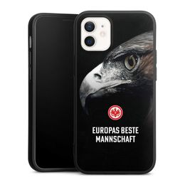 DeinDesign iPhone 12 mini Handy Premium Silikon H&uuml;lle Handyh&uuml;lle schwarz Case European Cup Official Licensed Product Eintracht Frankfurt Silikon Premium Case