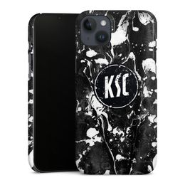 DeinDesign iPhone 14 Plus Handy Premium Case Smartphone Handyh&uuml;lle Schutzh&uuml;lle gl&auml;nzend Karlsruher Sc Ksc Official Licensed Product Premium Case