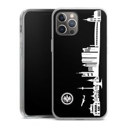 DeinDesign iPhone 12 Pro Max Handy Silikon H&uuml;lle Case transparent Handyh&uuml;lle Eintracht Frankfurt Sge Skyline Silikon Case