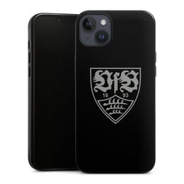 DeinDesign iPhone 14 Plus Handy Silikon H&uuml;lle Case schwarz Handyh&uuml;lle Official Licensed Product Vfb Stuttgart Logo