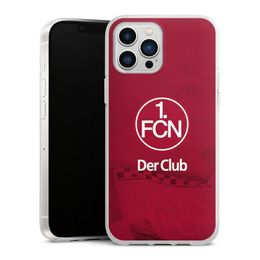 DeinDesign iPhone 13 Pro Max Handy Silikon H&uuml;lle Case transparent Handyh&uuml;lle Official Licensed Product 1. Fc N&uuml;rnberg Bundesliga Silikon Case