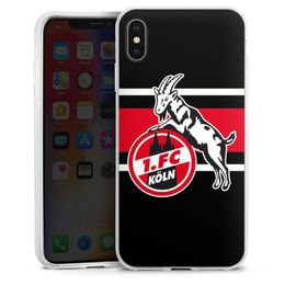 DeinDesign iPhone Xs Max Handy Silikon H&uuml;lle Case transparent Handyh&uuml;lle Official Licensed Product 1. Fc K&ouml;ln Logo Silikon Case