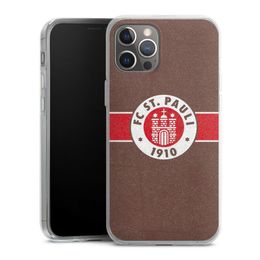 DeinDesign iPhone 12 Pro Max Handy Silikon H&uuml;lle Case transparent Handyh&uuml;lle Logo Official Licensed Product Fc St. Pauli Silikon Case
