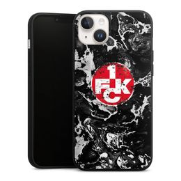 DeinDesign iPhone 14 Handy Premium Silikon H&uuml;lle Handyh&uuml;lle schwarz Case Coat Of Arms 1. Fc Kaiserslautern Muster Silikon Premium Case