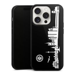 DeinDesign iPhone 15 Pro Handy Gallery Case Handyh&uuml;lle 9H Geh&auml;rtetes Glas R&uuml;ckseite H&uuml;lle Eintracht Frankfurt Sge Skyline Gallery Case