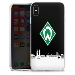 DeinDesign iPhone Xs Max Handy Silikon H&uuml;lle Case transparent Handyh&uuml;lle Skyline Sv Werder Bremen Official Licensed Product Silikon Case