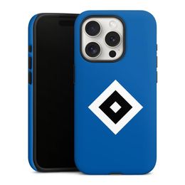 DeinDesign iPhone 15 Pro Handy Panzer Handyh&uuml;lle robuste Outdoor H&uuml;lle Schutzh&uuml;lle matt Logo Hsv Hamburger Sv Tough Case