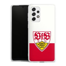 DeinDesign Galaxy A33 5G Handy Silikon H&uuml;lle Case transparent Handyh&uuml;lle Vfb Stuttgart Official Licensed Product Logo Silikon Case