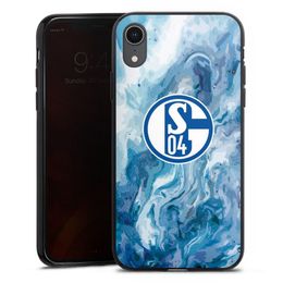 DeinDesign iPhone Xr Handy Silikon H&uuml;lle Case schwarz Handyh&uuml;lle Logo Fc Schalke 04 Merchandise