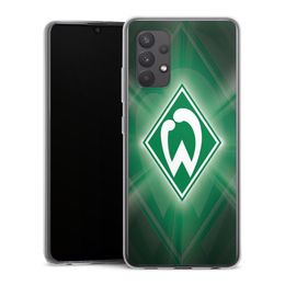 DeinDesign Galaxy A32 4G Handy Silikon H&uuml;lle Case transparent Handyh&uuml;lle Sv Werder Bremen Coat Of Arms Official Licensed Product Silikon Case