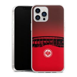 DeinDesign iPhone 13 Pro Max Handy Silikon H&uuml;lle Case transparent Handyh&uuml;lle Official Licensed Product Eintracht Frankfurt Stadium Silikon Case