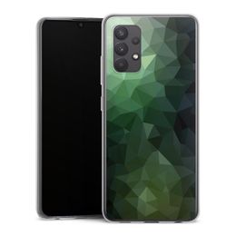 DeinDesign Galaxy A32 4G Handy Silikon H&uuml;lle Case transparent Handyh&uuml;lle Tarnmuster Geometric Mosaic Silikon Case