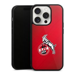 DeinDesign iPhone 15 Pro Handy Gallery Case Handyh&uuml;lle 9H Geh&auml;rtetes Glas R&uuml;ckseite H&uuml;lle 1. Fc K&ouml;ln Effzeh Official Licensed Product Gallery Case