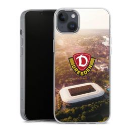 DeinDesign iPhone 14 Plus Handy Silikon H&uuml;lle Case transparent Handyh&uuml;lle Sgd Sg Dynamo Dresden Stadium Silikon Case