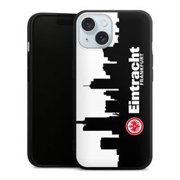 DeinDesign iPhone 15 Handy Premium Silikon H&uuml;lle Handyh&uuml;lle schwarz Case Eintracht Frankfurt Sge Official Licensed Product Silikon Premium Case
