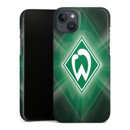 DeinDesign iPhone 14 Plus Handy Premium Case Smartphone Handyh&uuml;lle Schutzh&uuml;lle gl&auml;nzend Sv Werder Bremen Coat Of Arms Official Licensed Product Premium Case