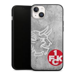 DeinDesign iPhone 14 Handy Premium Silikon H&uuml;lle Handyh&uuml;lle schwarz Case 1. Fck Devil 1. Fc Kaiserslautern Silikon Premium Case