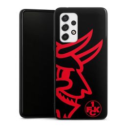 DeinDesign Galaxy A53 5G Handy Silikon H&uuml;lle Case schwarz Handyh&uuml;lle 1. Fc Kaiserslautern Logo Official Licensed Product