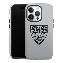 DeinDesign iPhone 14 Pro Handy Panzer Handyh&uuml;lle robuste Outdoor H&uuml;lle Schutzh&uuml;lle matt Logo Official Licensed Product Vfb Stuttgart Tough Case