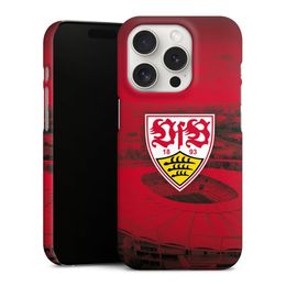 DeinDesign iPhone 15 Pro Handy Premium Case Smartphone Handyh&uuml;lle Schutzh&uuml;lle matt Vfb Stuttgart Official Licensed Product Stadium Premium Case