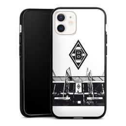 DeinDesign iPhone 12 mini Handy Silikon H&uuml;lle Case schwarz Handyh&uuml;lle Stadium Die Fohlen Borussia M&ouml;nchengladbach