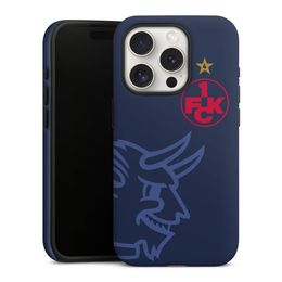 DeinDesign iPhone 15 Pro Handy Panzer Handyh&uuml;lle robuste Outdoor H&uuml;lle Schutzh&uuml;lle matt Logo 1. Fc Kaiserslautern 1. Fck Tough Case