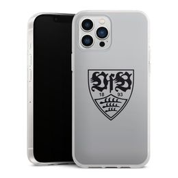 DeinDesign iPhone 13 Pro Max Handy Silikon H&uuml;lle Case transparent Handyh&uuml;lle Logo Official Licensed Product Vfb Stuttgart Silikon Case