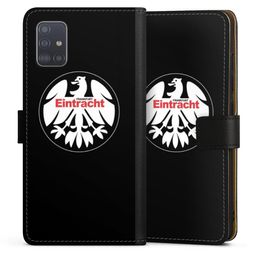 DeinDesign Galaxy A51 Handy Klapph&uuml;lle Handyh&uuml;lle aus Kunst Leder schwarz Flip Case Eintracht Frankfurt Sge Official Licensed Product Sideflip mit Lasche