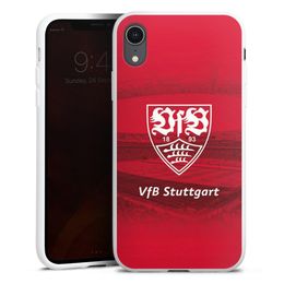 DeinDesign iPhone Xr Handy Silikon H&uuml;lle Case wei&szlig; Handyh&uuml;lle Stadium Official Licensed Product Vfb Stuttgart Silikon Case