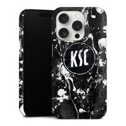 DeinDesign iPhone 15 Pro Handy Premium Case Smartphone Handyh&uuml;lle Schutzh&uuml;lle matt Karlsruher Sc Ksc Official Licensed Product Premium Case