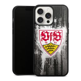 DeinDesign iPhone 15 Pro Max Handy Gallery Case Handyh&uuml;lle 9H Geh&auml;rtetes Glas R&uuml;ckseite H&uuml;lle Official Licensed Product Vfb Stuttgart Bundesliga Gallery Case