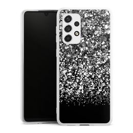 DeinDesign Galaxy A33 5G Handy Silikon H&uuml;lle Case transparent Handyh&uuml;lle Glitzer Snowflake Muster Silikon Case