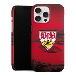 DeinDesign iPhone 15 Pro Max Handy Premium Case Smartphone Handyh&uuml;lle Schutzh&uuml;lle matt Vfb Stuttgart Official Licensed Product Stadium Premium Case