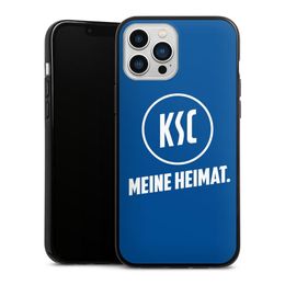 DeinDesign iPhone 13 Pro Max Handy Silikon H&uuml;lle Case schwarz Handyh&uuml;lle Karlsruher Sc Statement Ksc