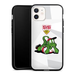 DeinDesign iPhone 12 mini Handy Silikon H&uuml;lle Case schwarz Handyh&uuml;lle Vfb Stuttgart Mascot Official Licensed Product