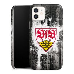 DeinDesign iPhone 12 Handy Premium Case Smartphone Handyh&uuml;lle Schutzh&uuml;lle gl&auml;nzend Official Licensed Product Bundesliga Vfb Stuttgart Premium Case