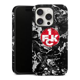 DeinDesign iPhone 15 Pro Handy Panzer Handyh&uuml;lle robuste Outdoor H&uuml;lle Schutzh&uuml;lle matt Coat Of Arms 1. Fc Kaiserslautern Muster Tough Case