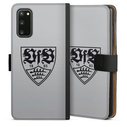 DeinDesign Galaxy S20 Handy Klapph&uuml;lle Handyh&uuml;lle aus Kunst Leder schwarz Flip Case Vfb Stuttgart Official Licensed Product Logo Sideflip mit Lasche