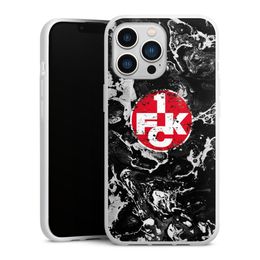 DeinDesign iPhone 13 Pro Handy Silikon H&uuml;lle Case wei&szlig; Handyh&uuml;lle Coat Of Arms 1. Fc Kaiserslautern Muster Silikon Case